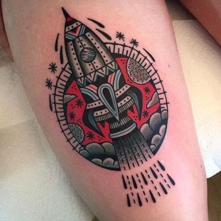 Spaceship Tattoo Ideas For The True Cosmos Lovers And Explorers