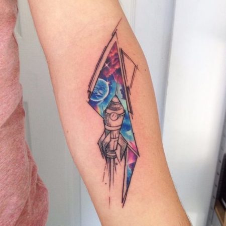 Spaceship Tattoo Ideas For The True Cosmos Lovers And Explorers