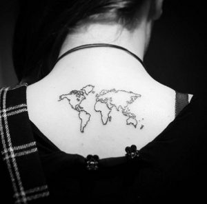 World Map Tattoo Ideas For Those Who Love To Travel 🗺