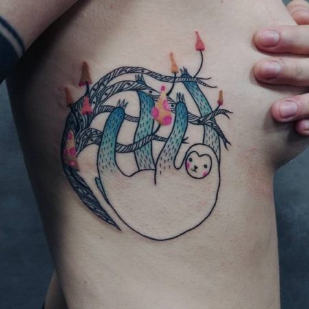 Sloth Tattoo Ideas For Those Who Take Things Slow (⊙ω⊙)