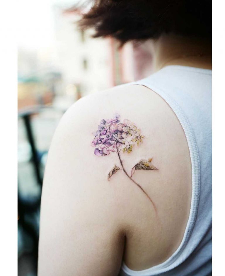 Hydrangea tattoo: 60+ beautiful ideas and their meanings